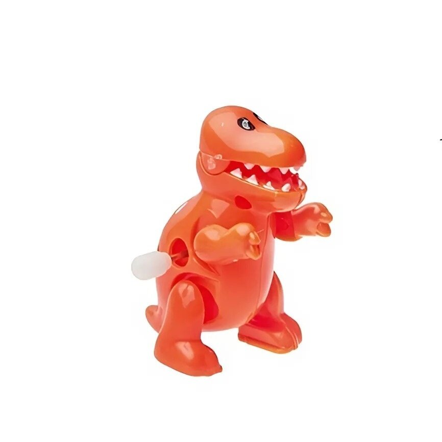 Заводная игрушка InSummer "Зубастый Динозавр" 8х12,5х5,5 см, цвет оранжевый (65336)