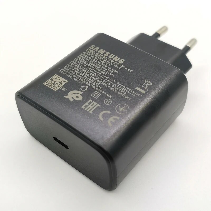 Зарядное устройство Samsung 45 Вт, адаптер для сверхбыстрой зарядки EP-TA845 для EU Charger Only