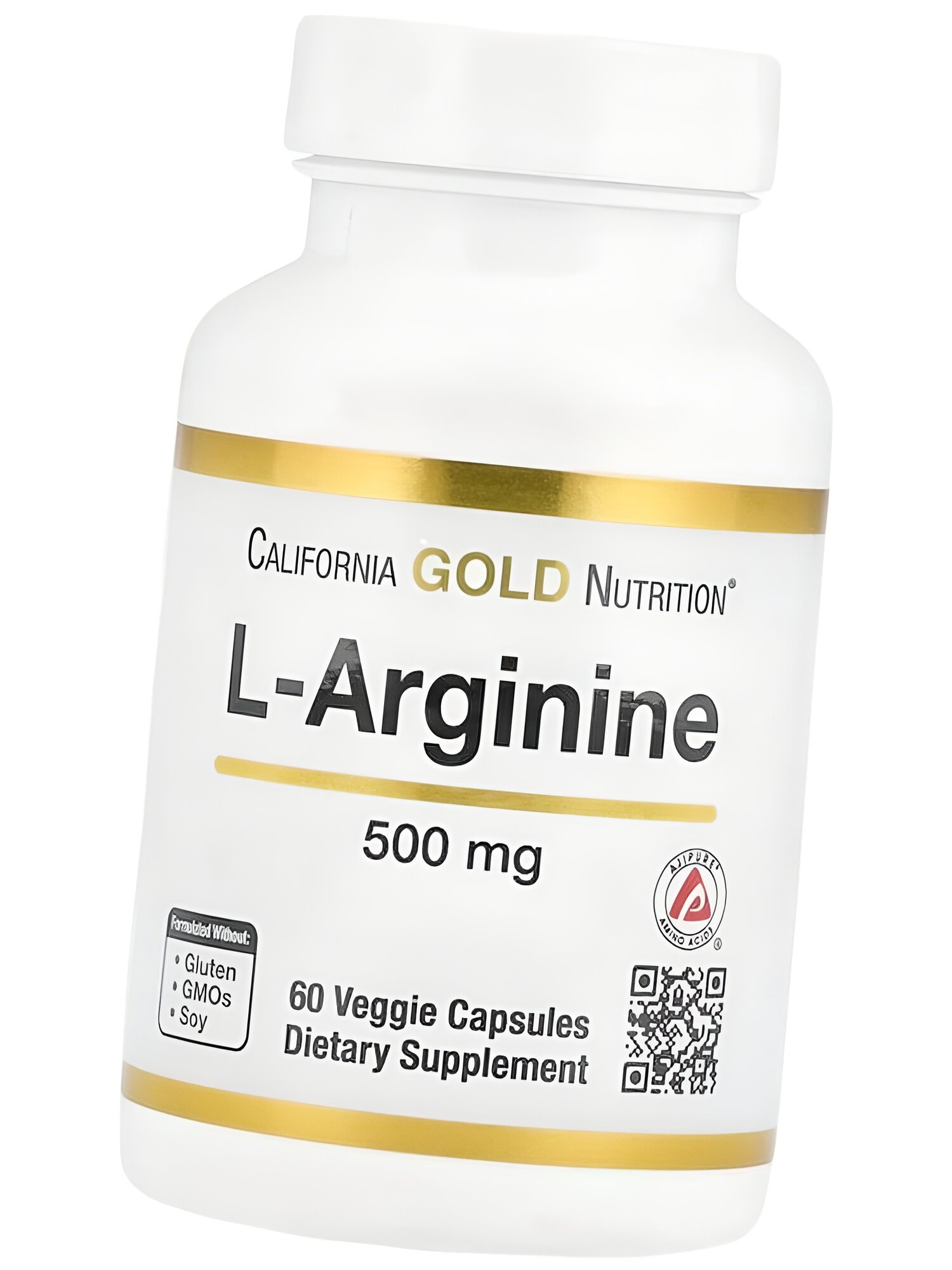 L-аргинин 500мг, 60 капс, поддержка сердечно-сосудистой системы, США