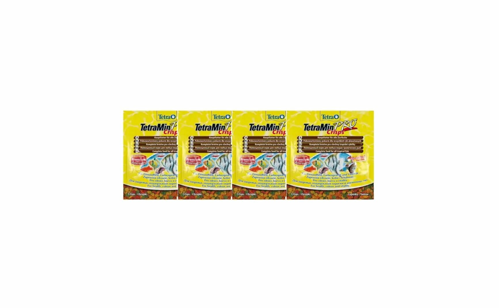 TetraMin Crisps корм-чипсы для всех видов рыб 12 г (sachet) х 4 шт.