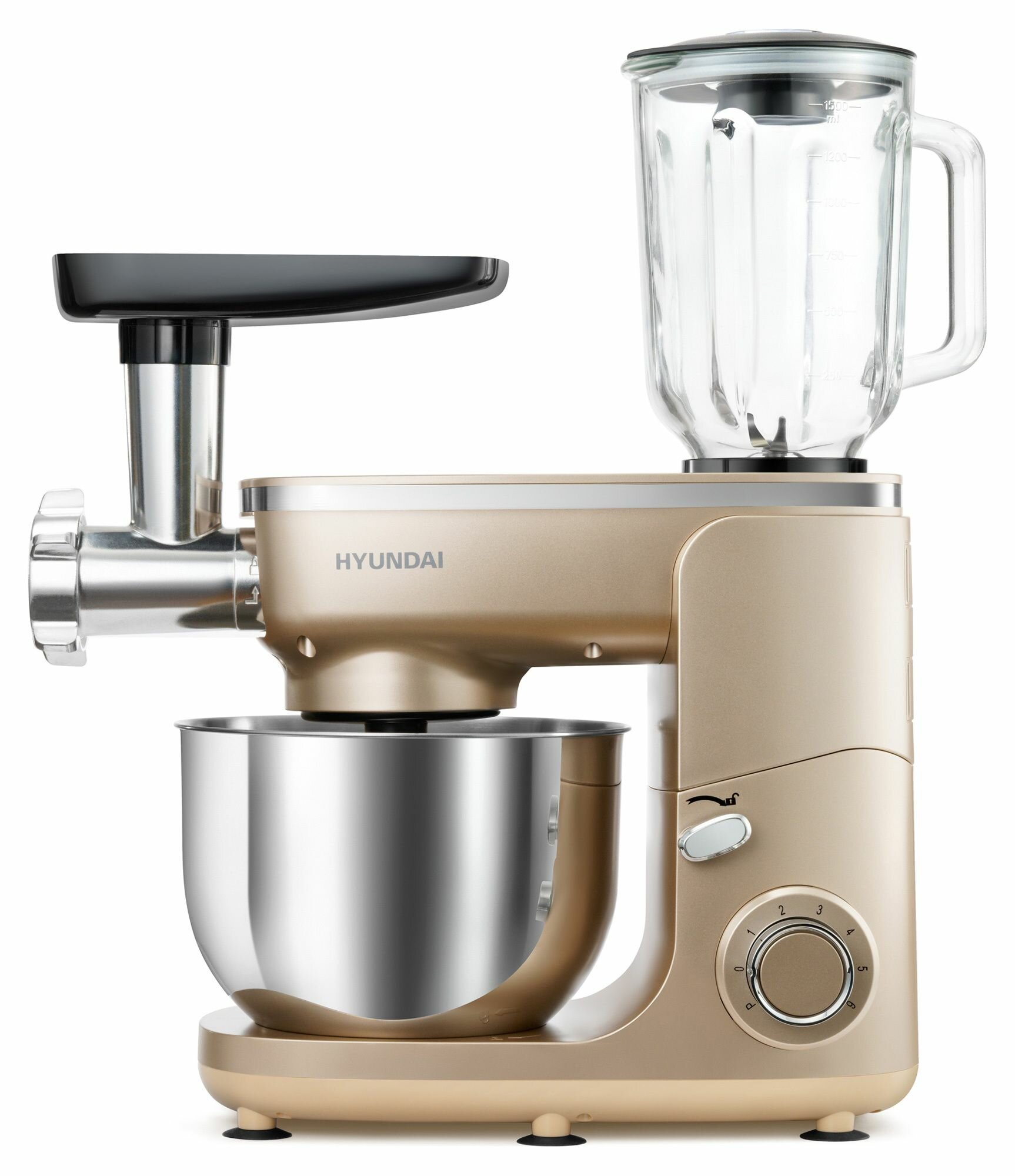 Комбайн кухонный Hyundai HYMS7451, золотистый