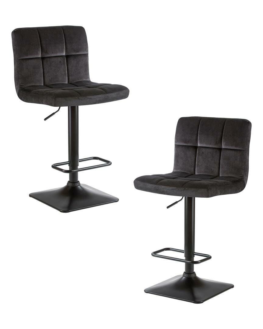 Стул барный DOBRIN Набор 2 шт Стул барный DOBRIN DOMINIC, черный велюр (MJ9-101) арт. LM-5018-N_B-M_V-MJ9-101