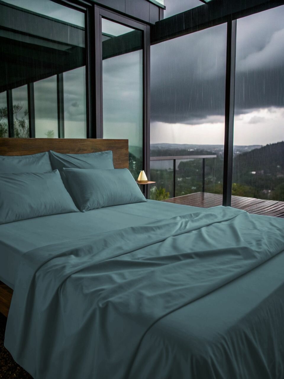 Постельное бельё полисатин 2 спальное резинка 160х200х20 - "Тирас" наволочки 50х70