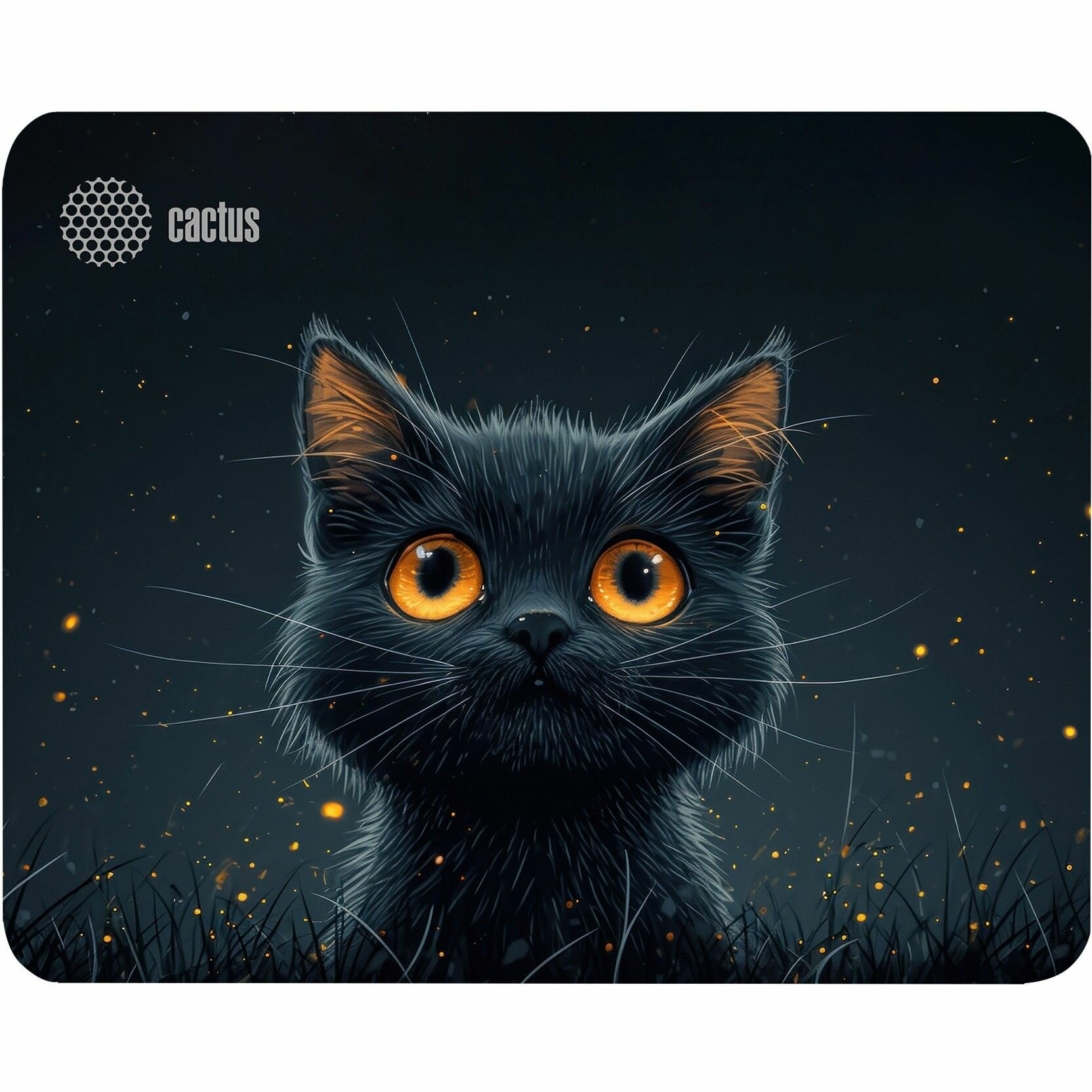 Cactus Коврик для мыши Black Cat 250x200x3мм CS - MPC - D09S