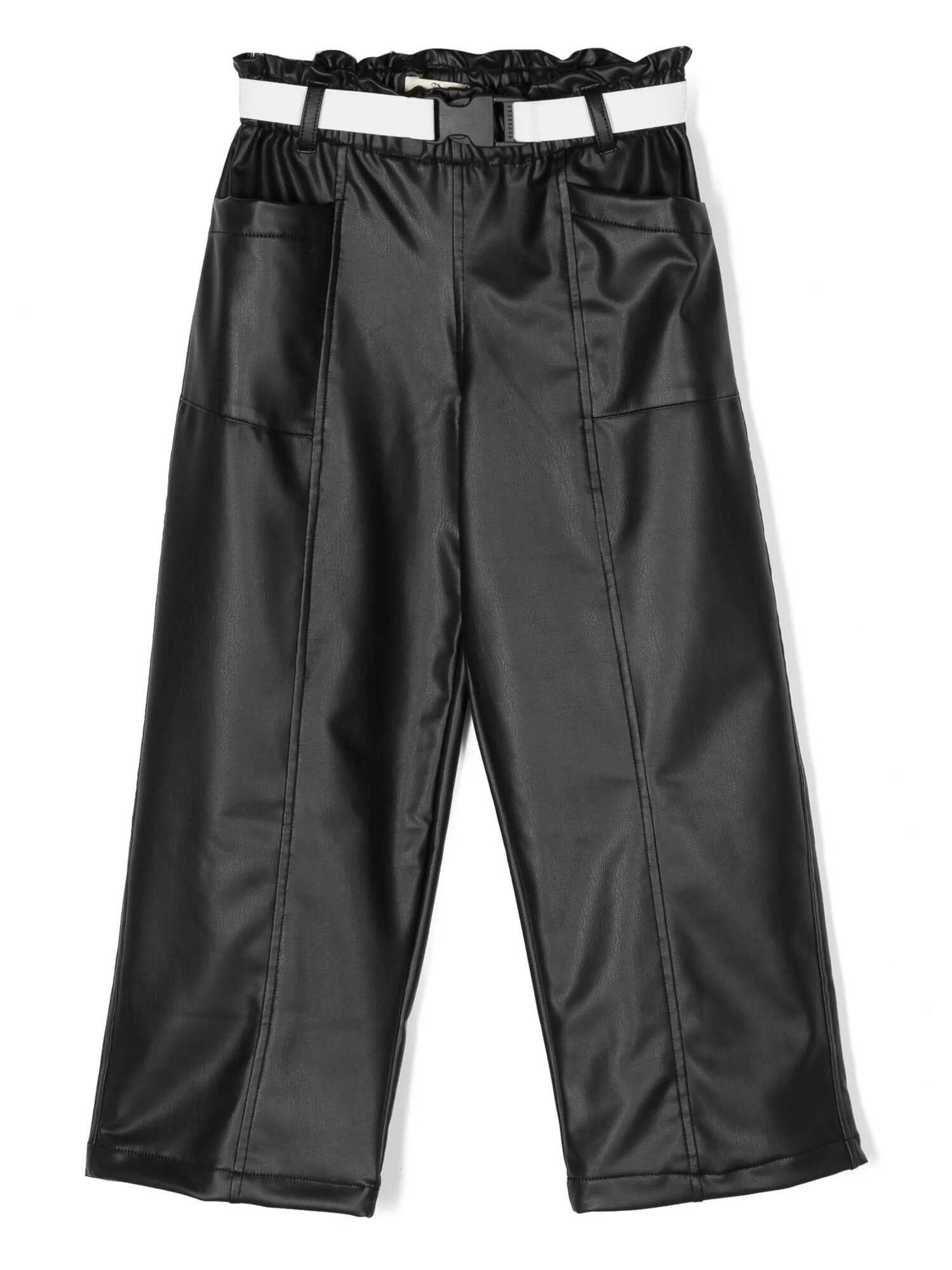 Брюки Faux-leather straight-leg trousers