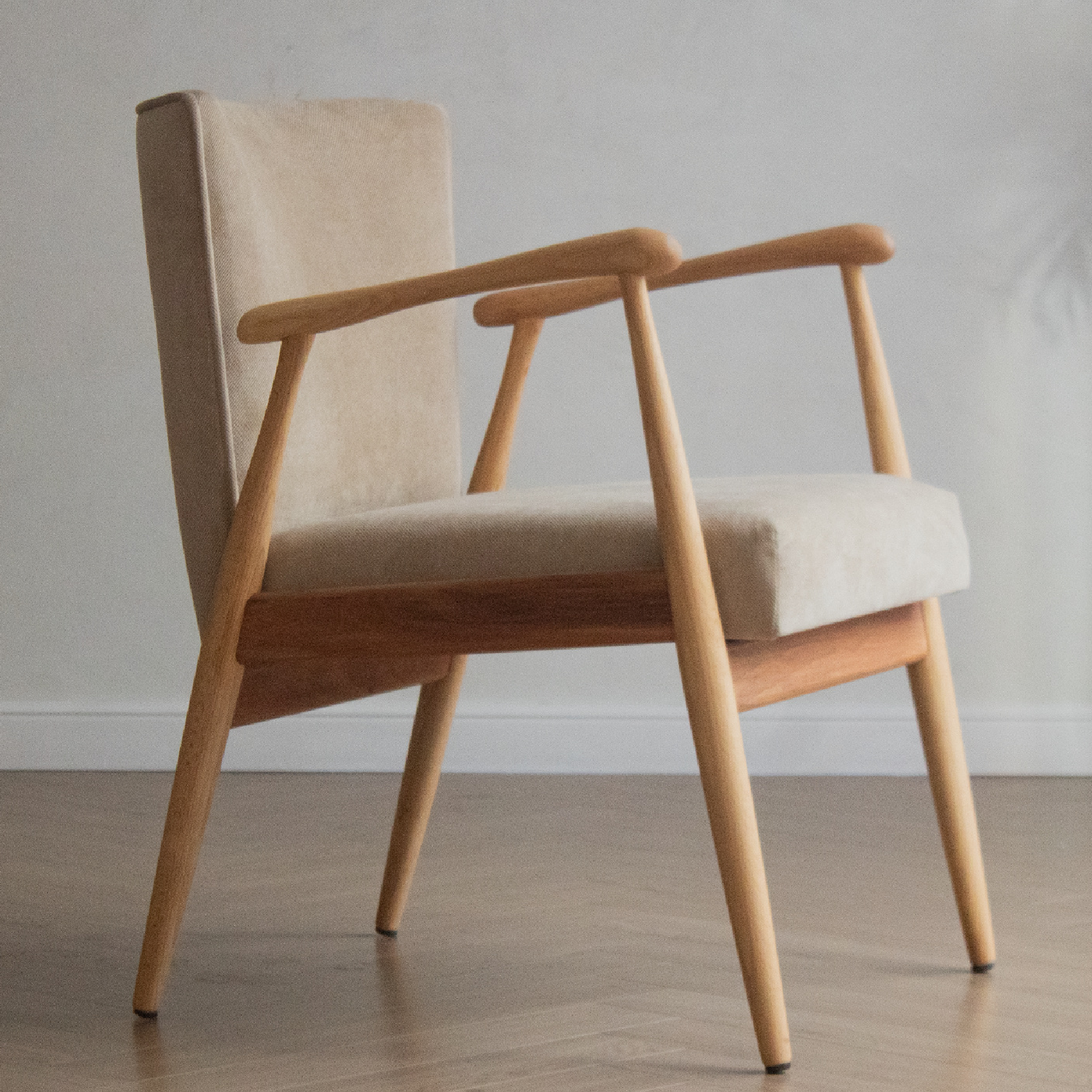 Кресло-стул Neochane - Арктика, натуральный бук, ткань: бежевый шенилл