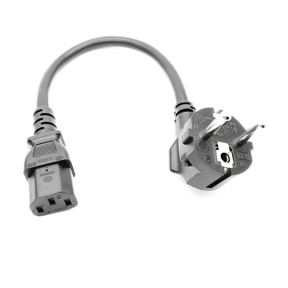 Кабель питания для компьютера IEC C13 с евровилкой, удлинитель, 0,3 м, 1 м, 1,5 м, 2,5 м, 0.3m