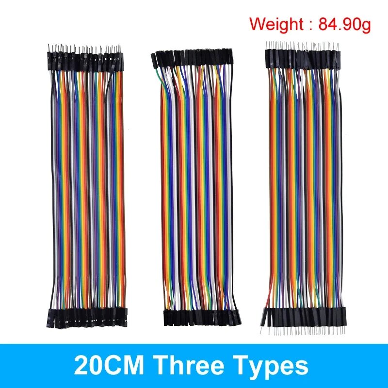 Dupont Line 10 см 15 см 20 см 30 см 40 см Мужской/Женский/Женский соединительный провод Кабель Dupont для Arduino DIY KIT 40Pin 2,54 мм