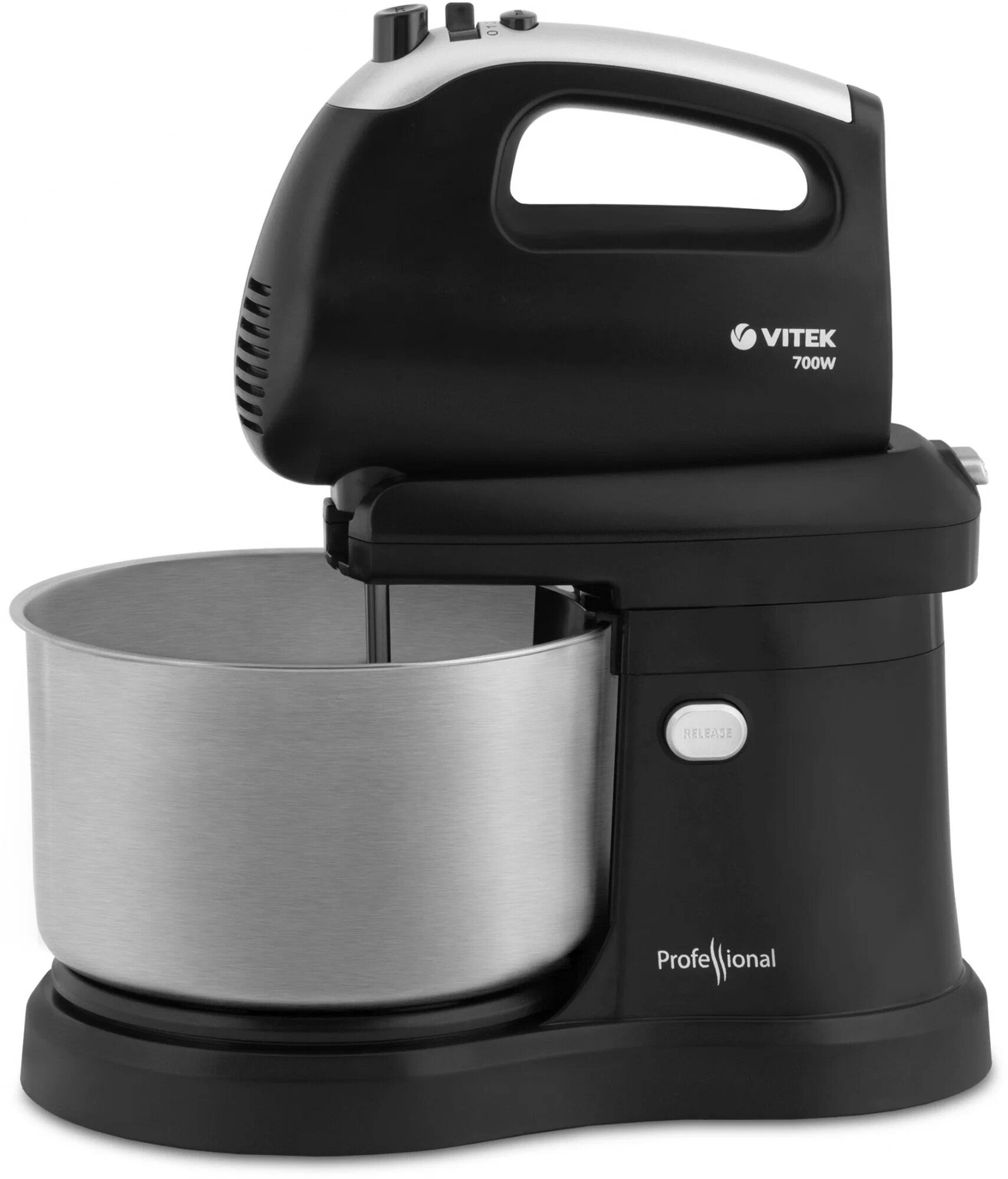 Миксер Vitek VT-1417 ST, стационарный, мощность 700 Вт, 5 скоростей, нержавеющая сталь