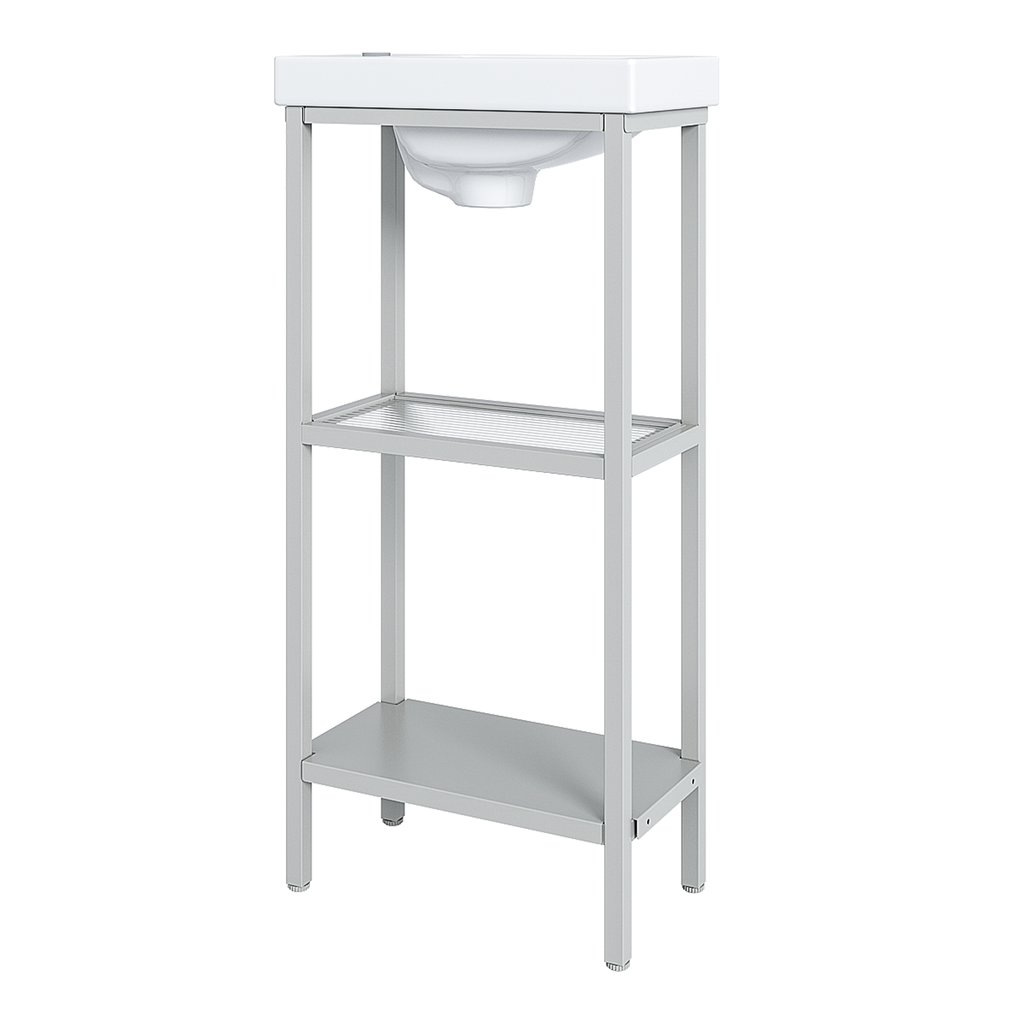 Тумба для раковины напольная Mart Лотос 38 см серая