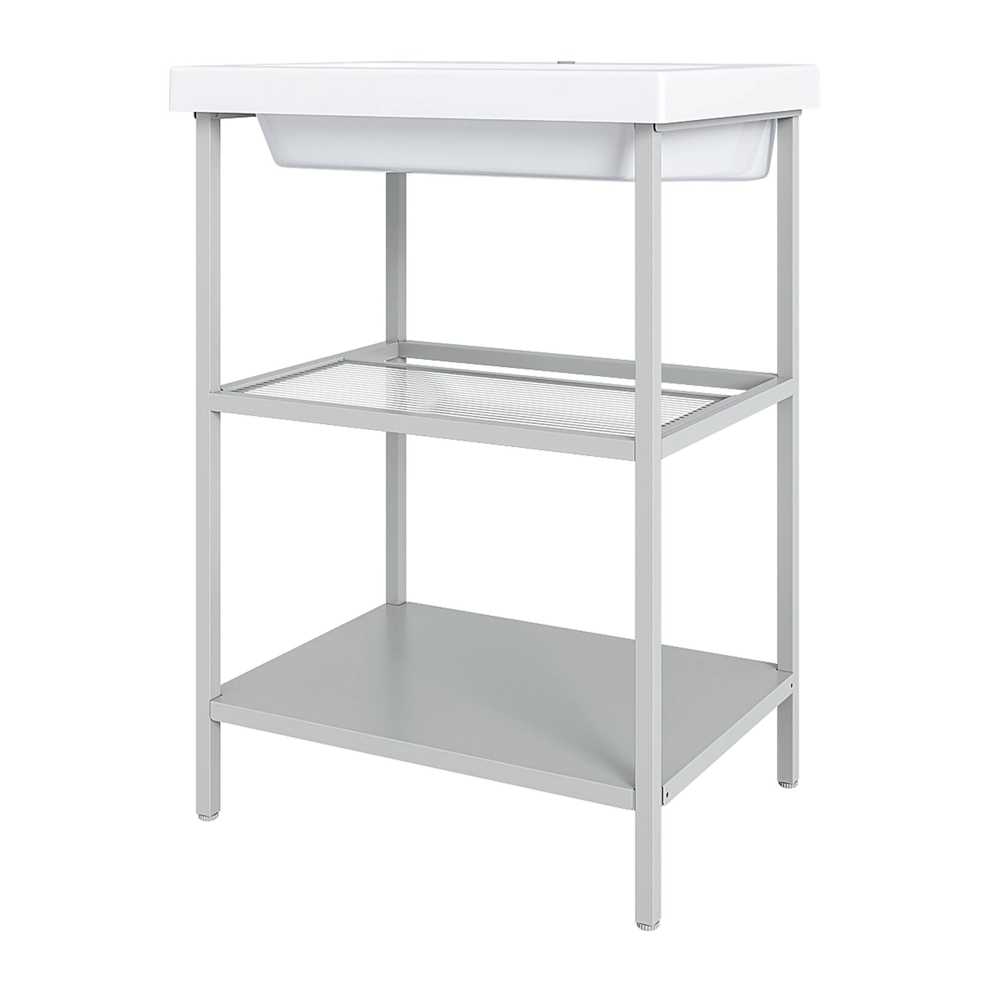 Тумба для раковины напольная Mart Лотос 56,5 см серая