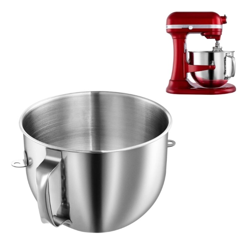 Чаша для смешивания лапши с наклонной головкой и вертикальной крышкой чаши для миксера подходит для Kitchenaid 7QT