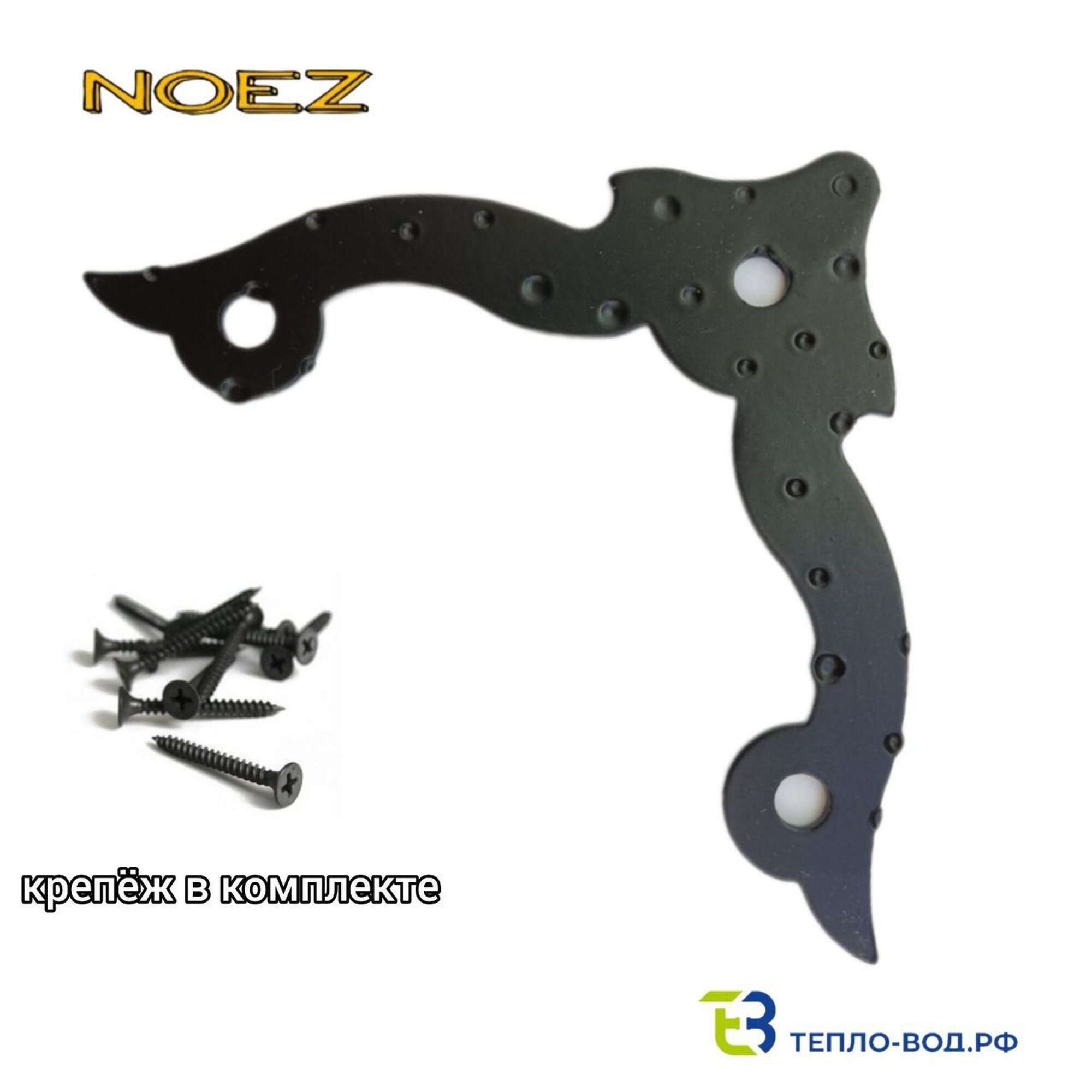 Уголок декоративный фигурный NOEZ УДФ 110-SL, сталь, цвет черный