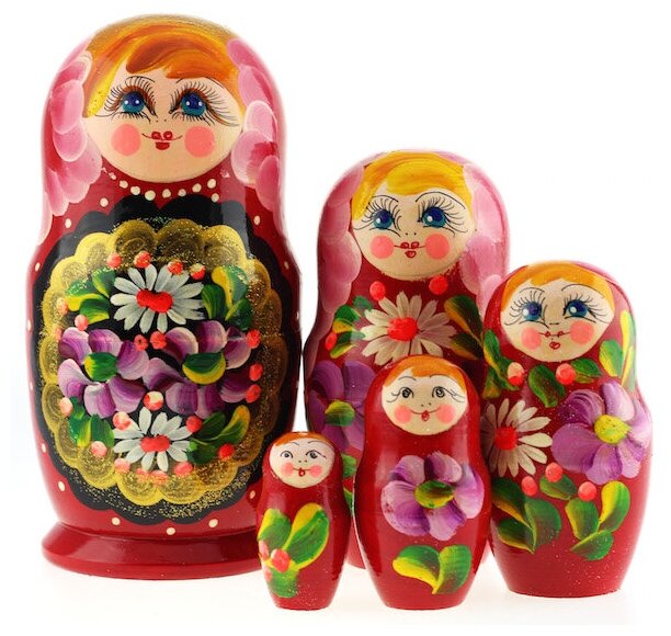 Матрёшка деревянная 5 мест 17 см сувенирная продукция