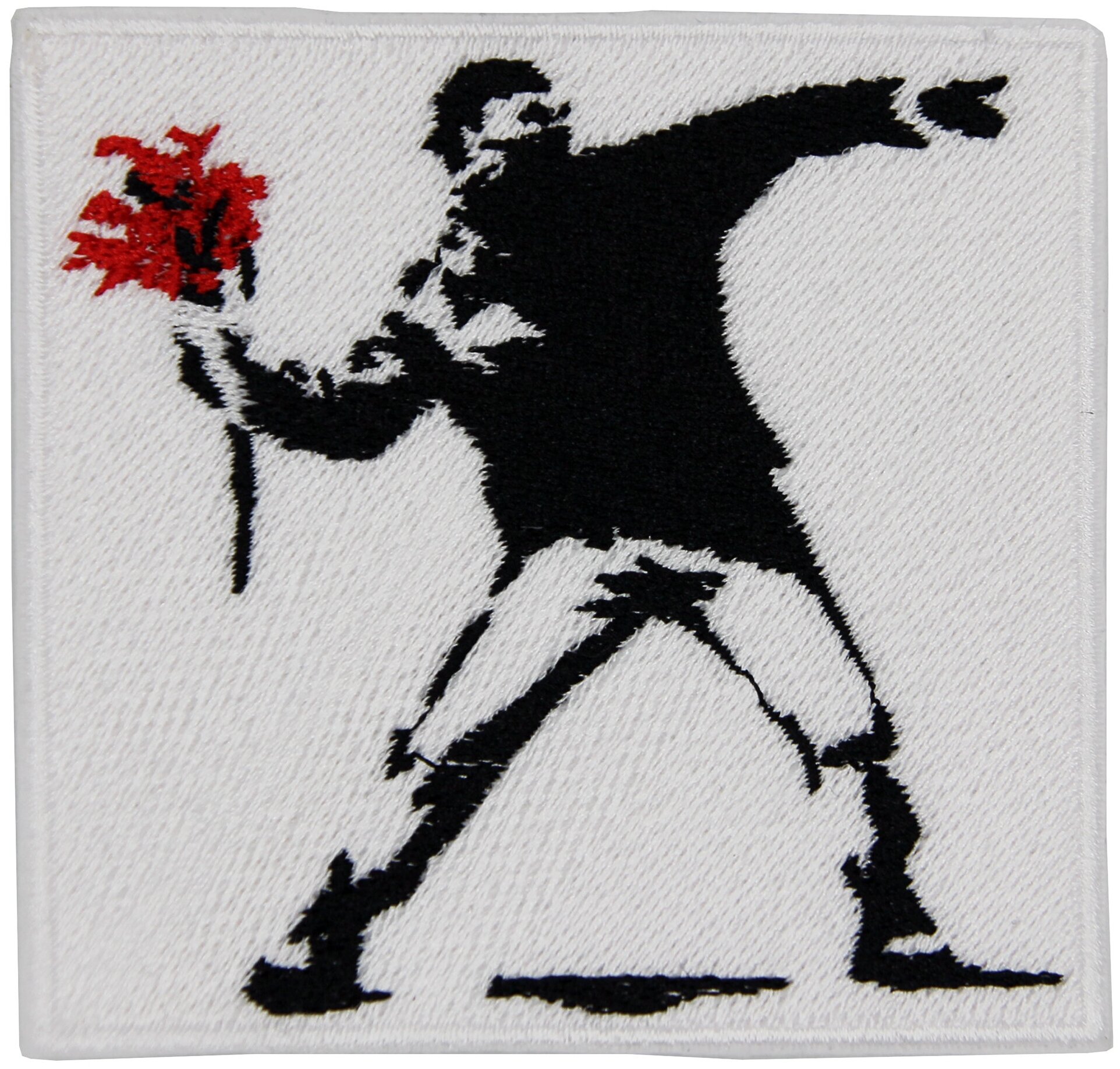 Нашивка, патч, шеврон "Бэнкси. Метатель Цветов" 80x76mm PTC095