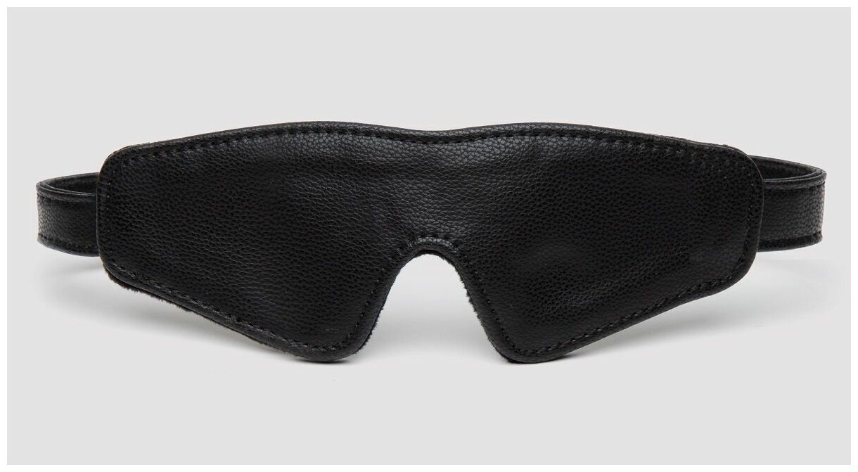 Черная плотная маска на глаза Bound to You Faux Leather Blindfold