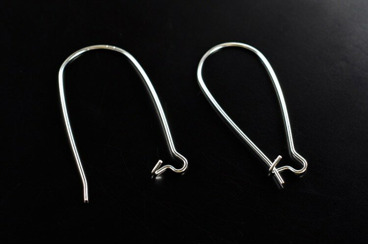 Швензы основы для серег 33х14х1мм, цвет серебро, латунь, 21-086, 1 пара