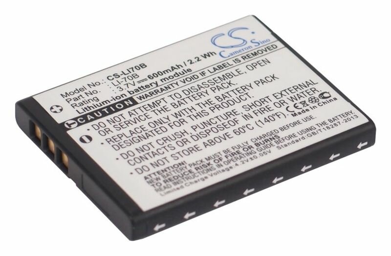 Аккумулятор Cameron Sino для фотоаппарата Olympus VG-130, VG-120, VG-110, FE-5040, X-940, FE-4020, p/n: Li-70B, 600мАч