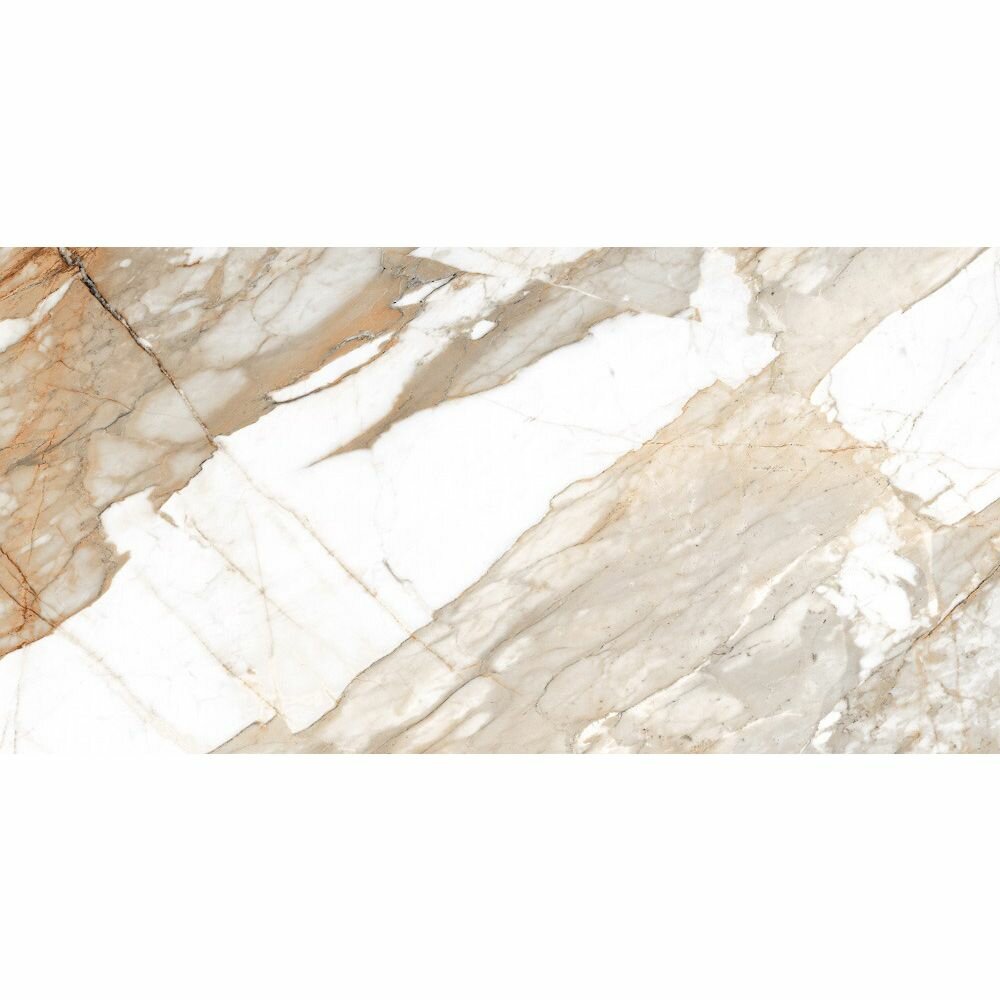 Керамогранит Bluezone Scotish White B Glossy 60x120 см глянцевый, под камень, для пола