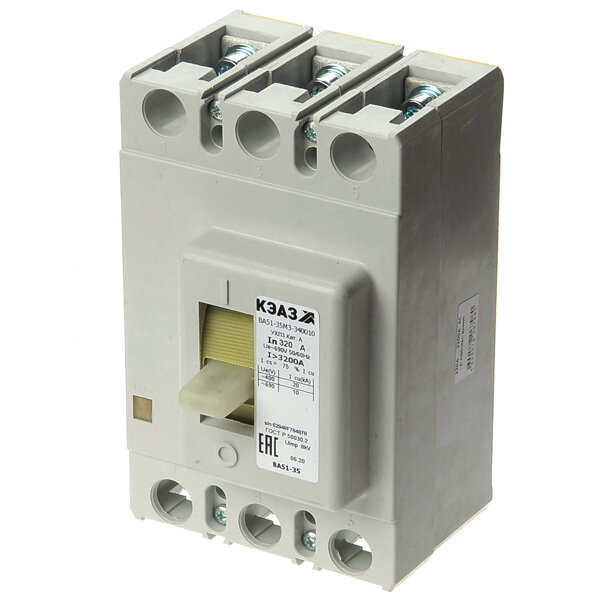 Автоматический выключатель КЭАЗ ВА 51-35М3-340010 400А/3п/ 400В/18кА 108391