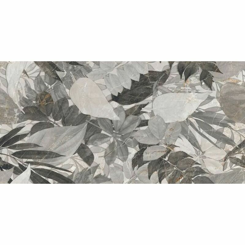 Керамогранит La Fenice Genesis Decoro Flora Cold матовый ректифицированный 60х120 см для стен