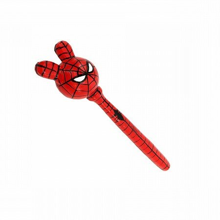 Маракас человек-паук с ручкой, детский (дерево, роспись, длина 19-20 см.), с острова Бали, 1 шт.