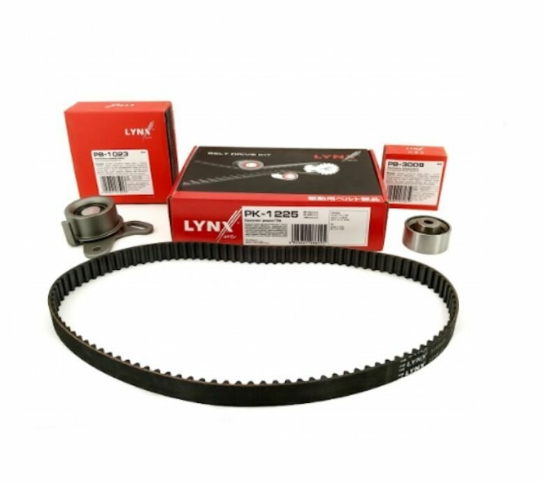 Комплект ремня ГРМ для Hyundai Accent 1.4-1.6 95-10, Elantra 1.6 00-06, Getz 1.4-1.6 02-, KIA Spectra 1.6 04-, Rio 1.4-1.6 05- / арт. PK1225 / бренд LYNXauto / OEM K015479XS