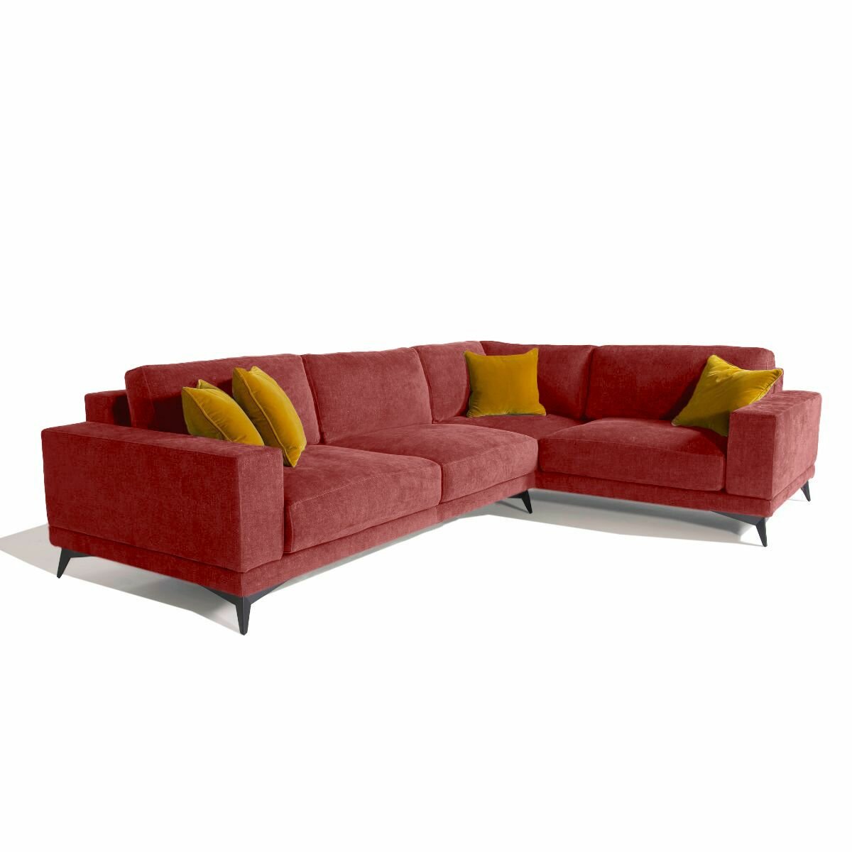 Диван Бергамо угловой правый в премиальном велюре 225х315/31