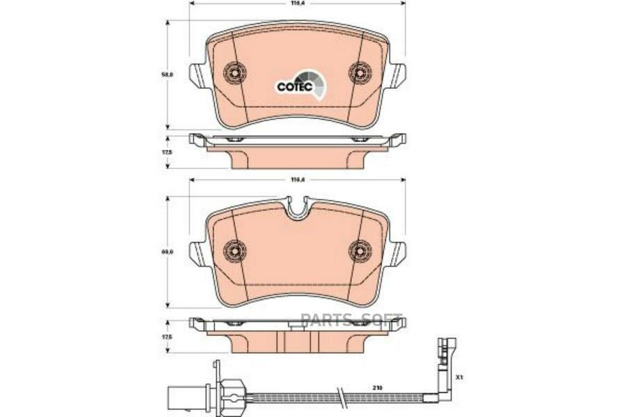 ZF RUSSIA GDB1902ZFR Колодки тормозные задние дисковые AUDI A6 11 - ()