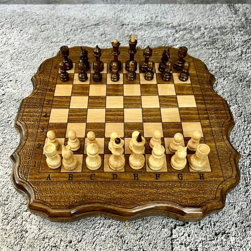 Шахматы резные малые "Многогрань" 30, Аратюнян, бук