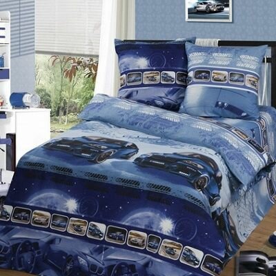 ЛайтПостель комплект детского постельного белья с простынью на резинке Драйв, 80*160