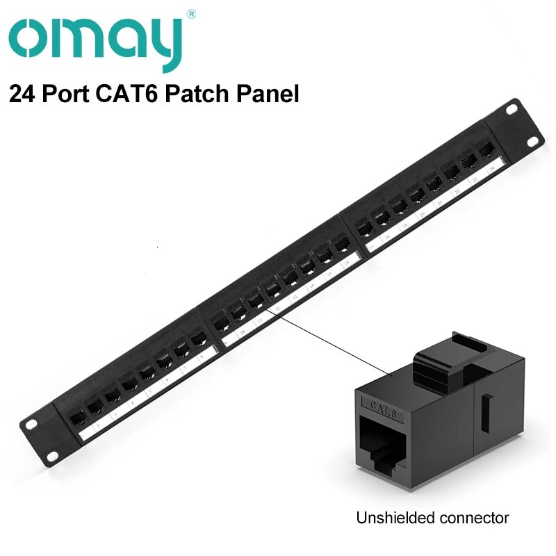 OMAY 24-портовая патч-панель Cat6 unshielded