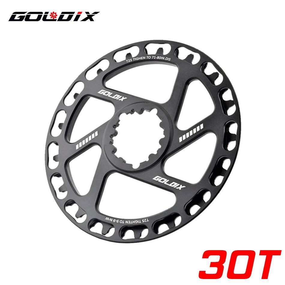 GOLDIX Детская велосипедная звездочка GXP 28/30/32/34/36T матовый черный 30T