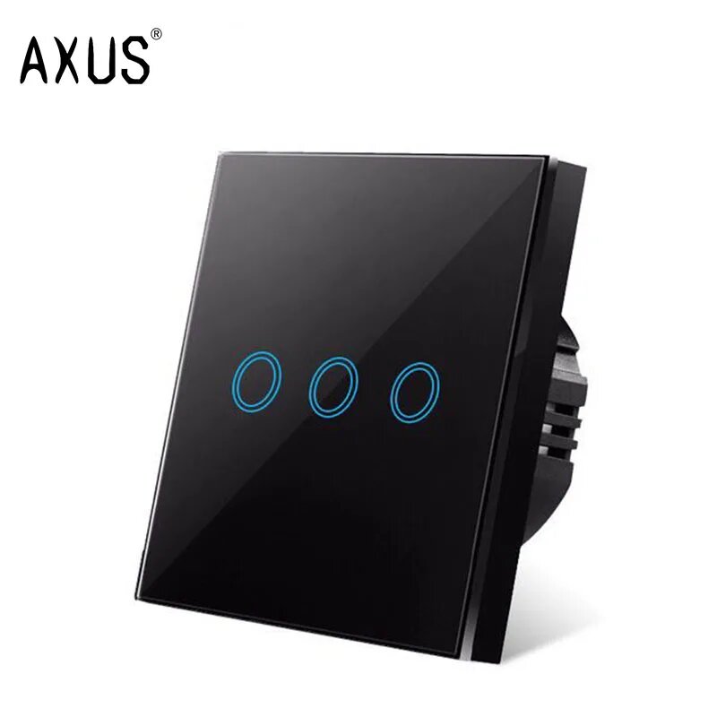 Сенсорный выключатель AXUS AC110-220V белый black touch three
