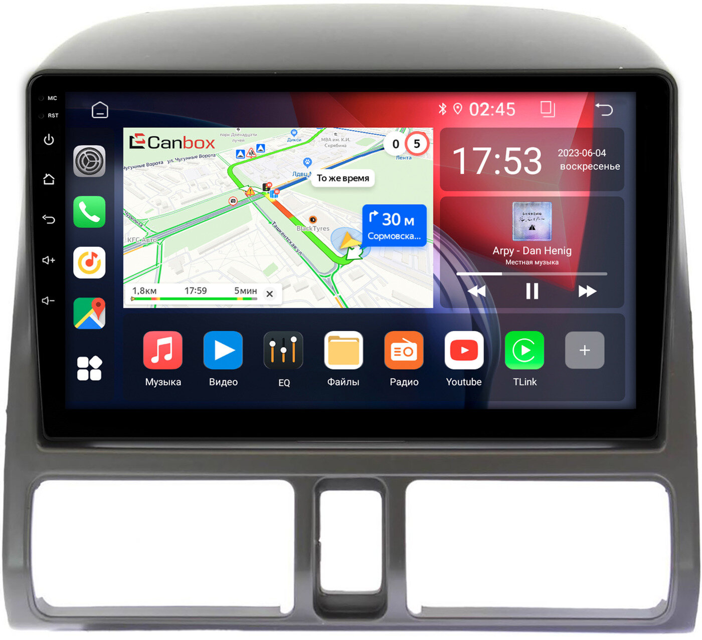 Штатная магнитола Honda CR-V 2 2001-2006 Canbox GT9-9204 2/32 Android 10 (IPS, DSP, CarPlay)