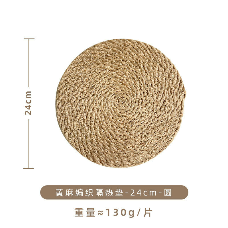 Грубая джутовая веревка, теплоизоляционный коврик, полуручная плетеная подставка, льняная трава, антиожоговая подставка для тарелок, домашний термостойкий коврик для керамической посуды