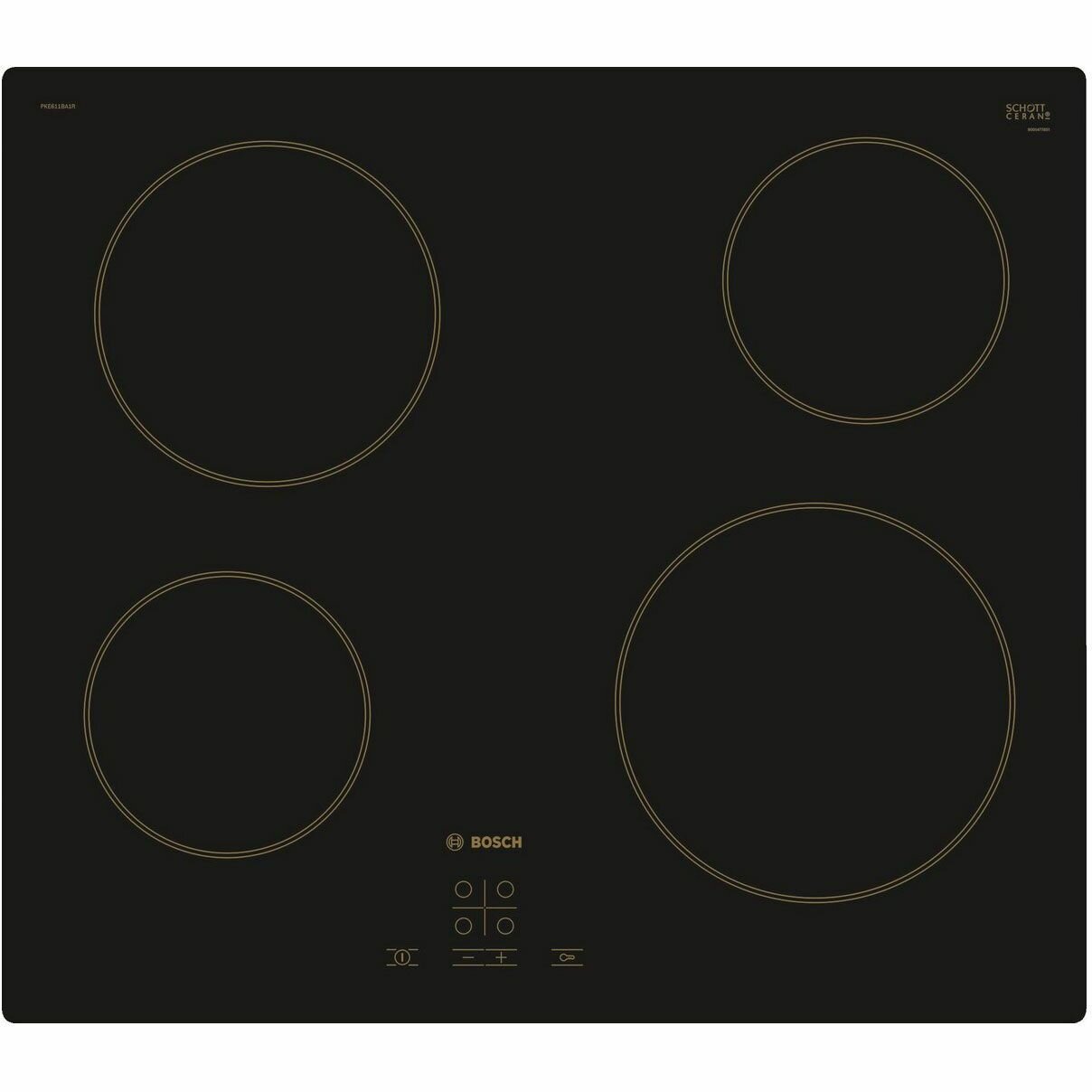 Варочная поверхность электрическая Bosch PKE611BA1R черный