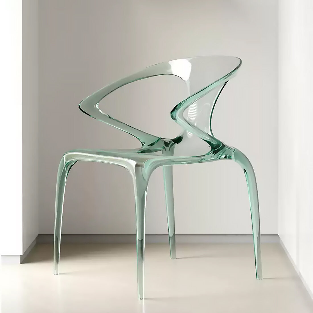 Стул акриловый AVA Roche Bobois (зеленый, прозрачный)