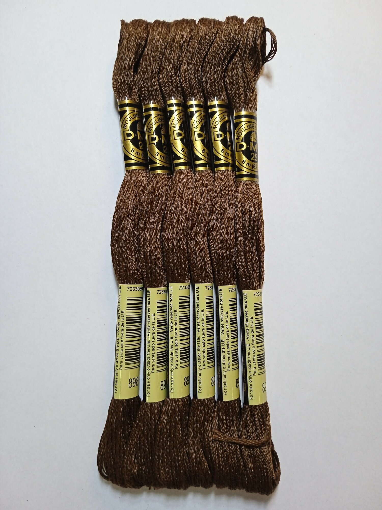 Набор ниток мулине, 8 м, 6 шт DMC-898_6