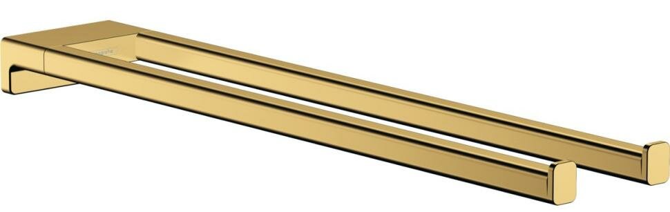 Полотенцедержатель Hansgrohe 41770990 AddStoris Полотенцедержатель двойной, полированное золото