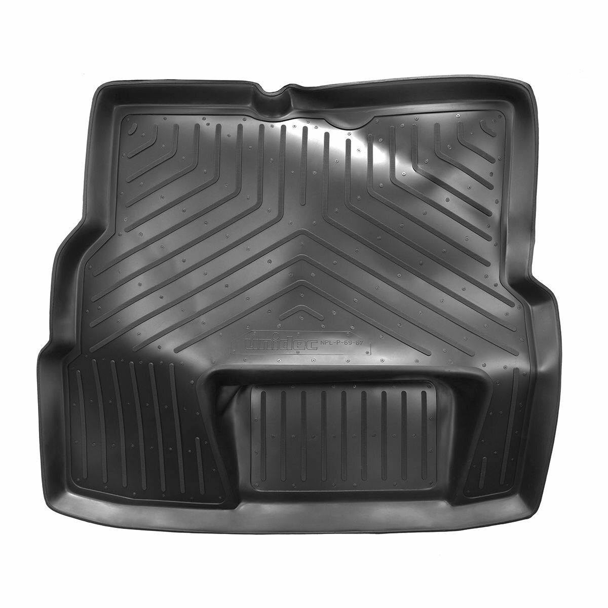 Коврик в багажник Norplast/Unidec для Renault Symbol в кузове SD (2002-2006) Черный, полиуретан, арт. NPL-P-69-67