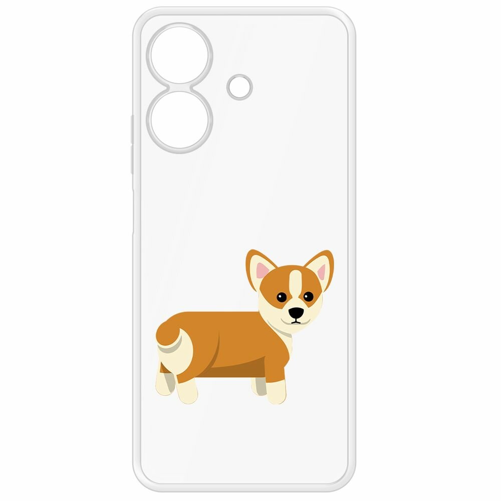 Чехол-накладка Krutoff Clear Case Рисованный корги вид 1 для Realme Note 60X