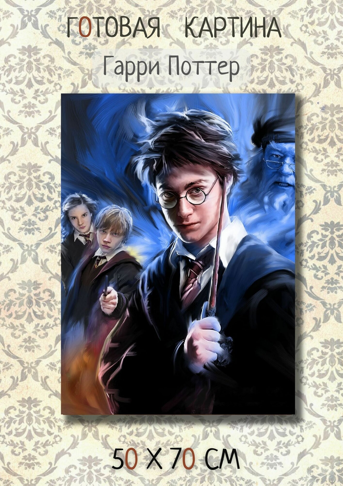 Картина с портретом Гарри Поттера из фильма 70х50