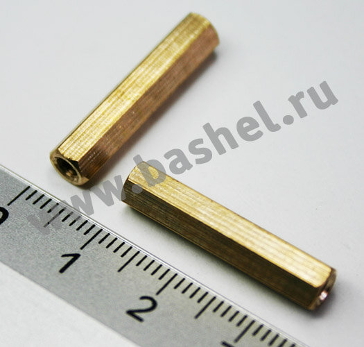 PCHSS-25, Стойка для печатных плат, KLS, шестигранная, 25 мм, М3, латунь