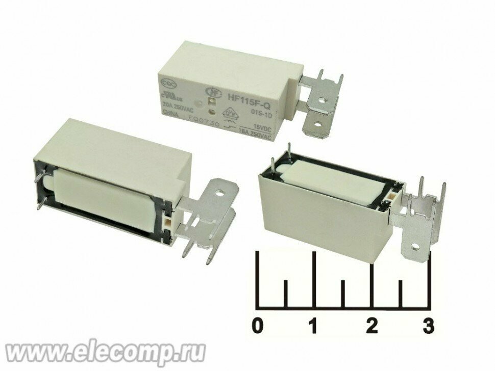 Реле =15V 16A/250V HF115F-Q