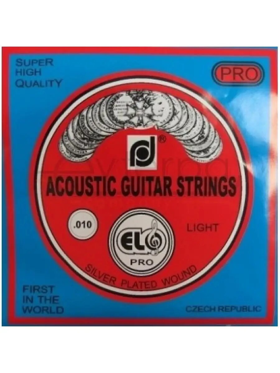 Одиночная струна для акустической гитары ELO N4 Silver