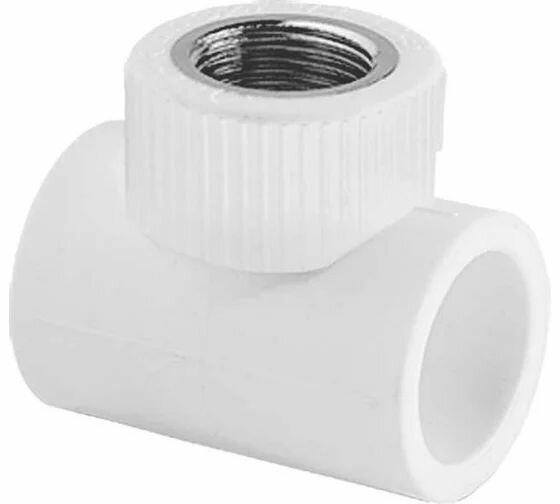 Тройник комбинированный Tebo TR-TB с внутренней резьбой 25х1/2" белый