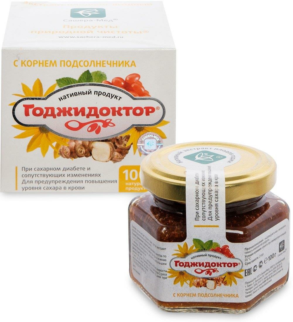 Годжидоктор Экстракт плодово-ягодный с корнем подсолнечника, 100 г A2134488 Сашера-Мед