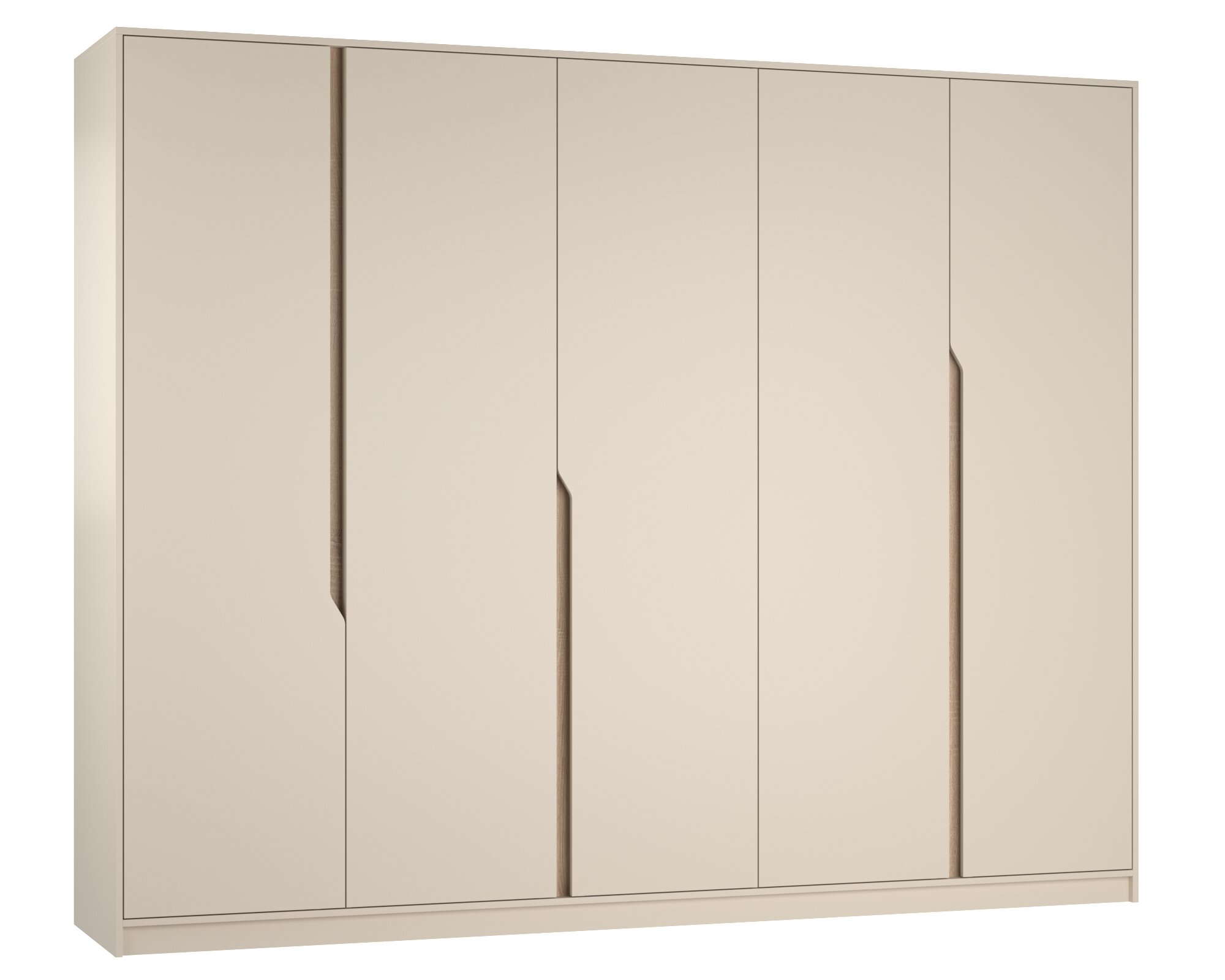 Шкаф распашной для одежды с полками и штангой Мебель на Руси "Берн 5" 250х200х52, сатин