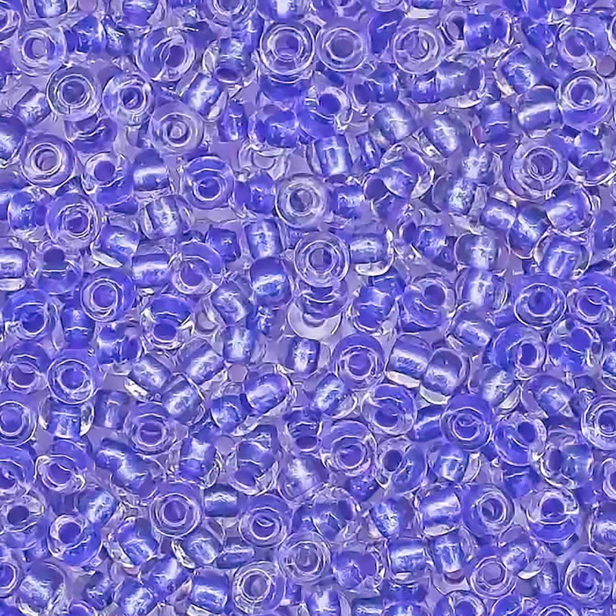 Бисер Preciosa 38928 прозрачный с фиолетовым центром (10/0) 2.3 мм, 5 г, цена за 2 уп.